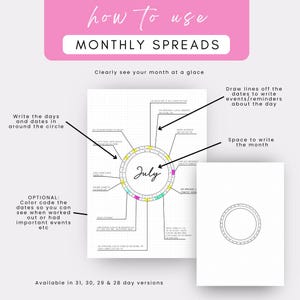 Bullet Planner Monthly Layout Journal Pages Printable Instant Template ...