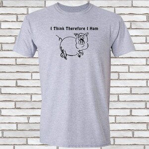 Funny Pig Philosophy T Shirt With Saying, Premium Digital Print on a ...