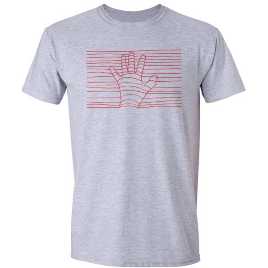 Cool Minimalist Hand Print T Shirt, Premium Soft Cotton Ethical Tee ...
