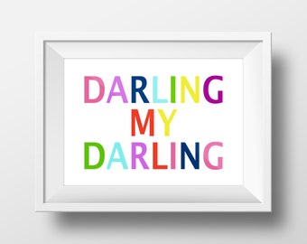 My Sweet Darling Poster - Etsy