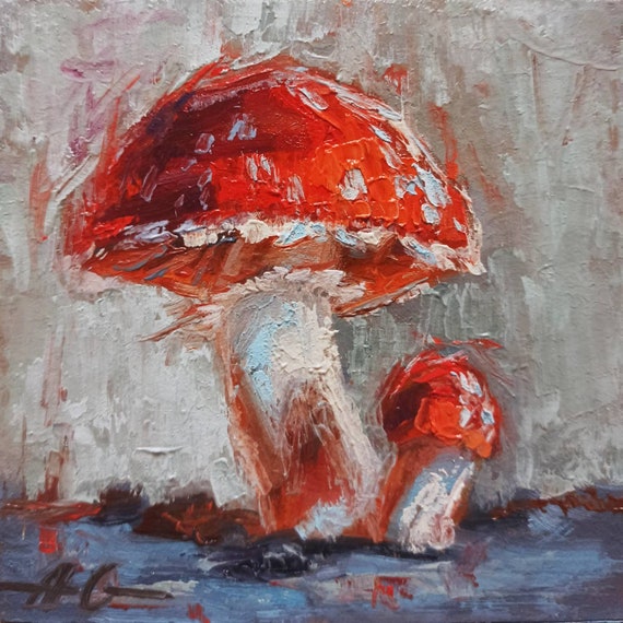 Abstract Mushroom Painting