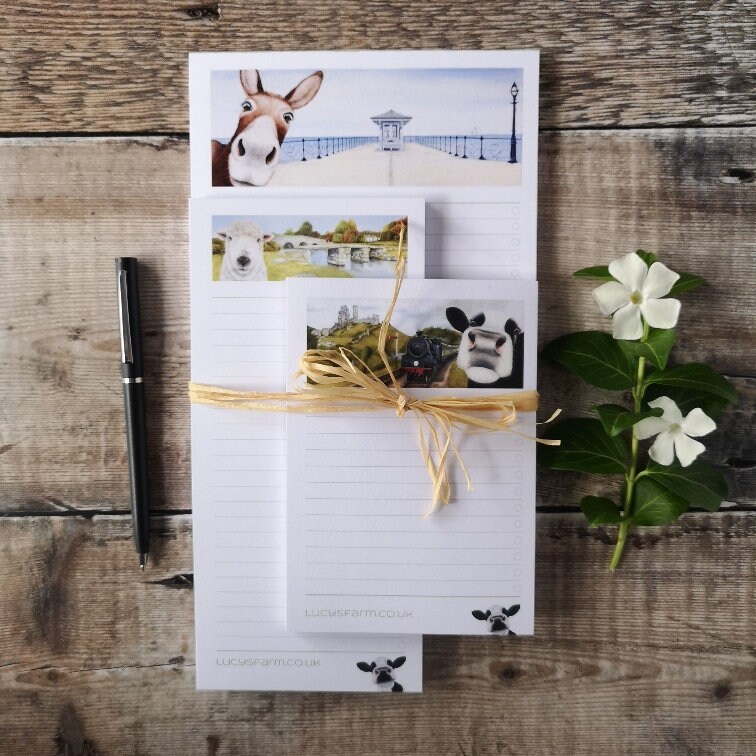 Notepads Gift Set Sheep Moo and Donkey in Three Different - Etsy