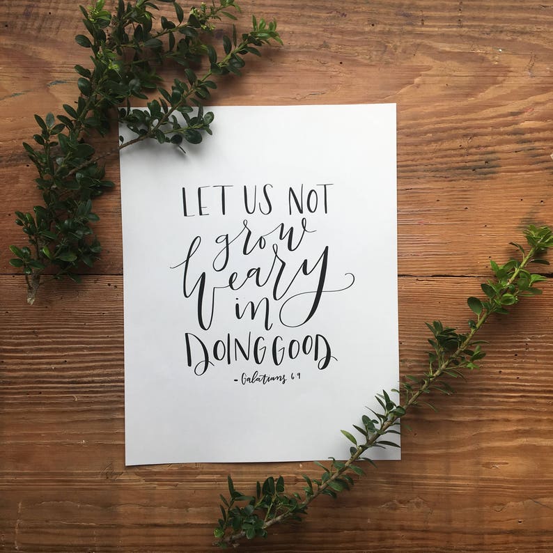 Digital Print Hand Lettered Bible Verse Scripture Let Us Not - Etsy