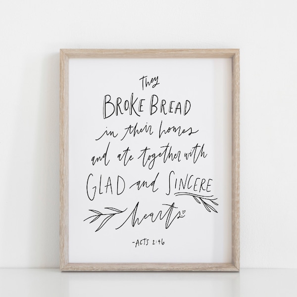 They Broke Bread - Etsy