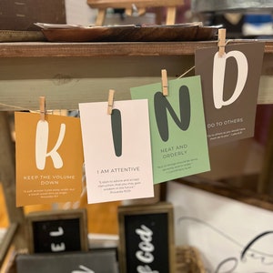 BE KIND Card Set | Character Training Card Set | Set of 6 Cards ...