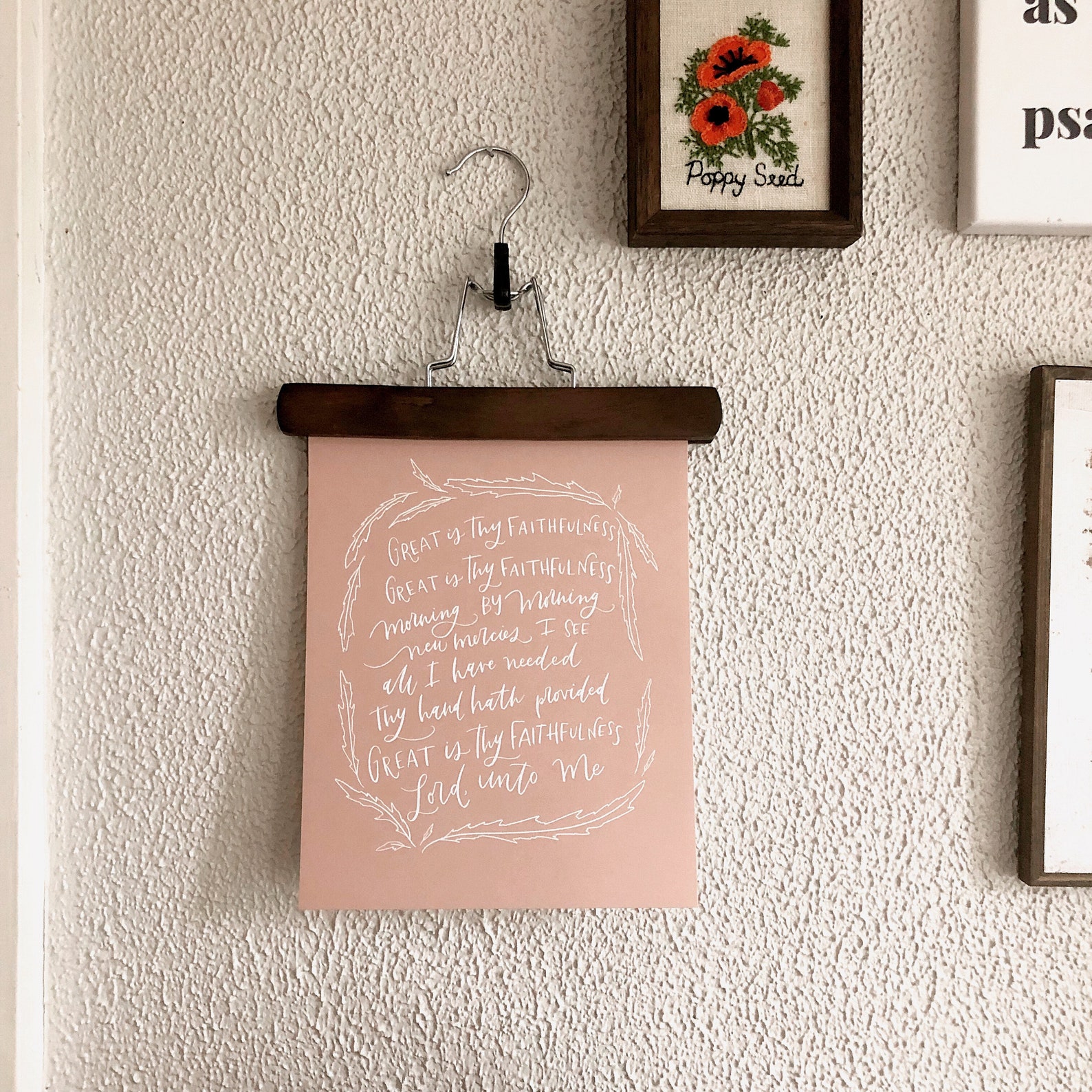 Hand Lettered Print Great is Thy Faithfulness | Calligraphy Hymn ...