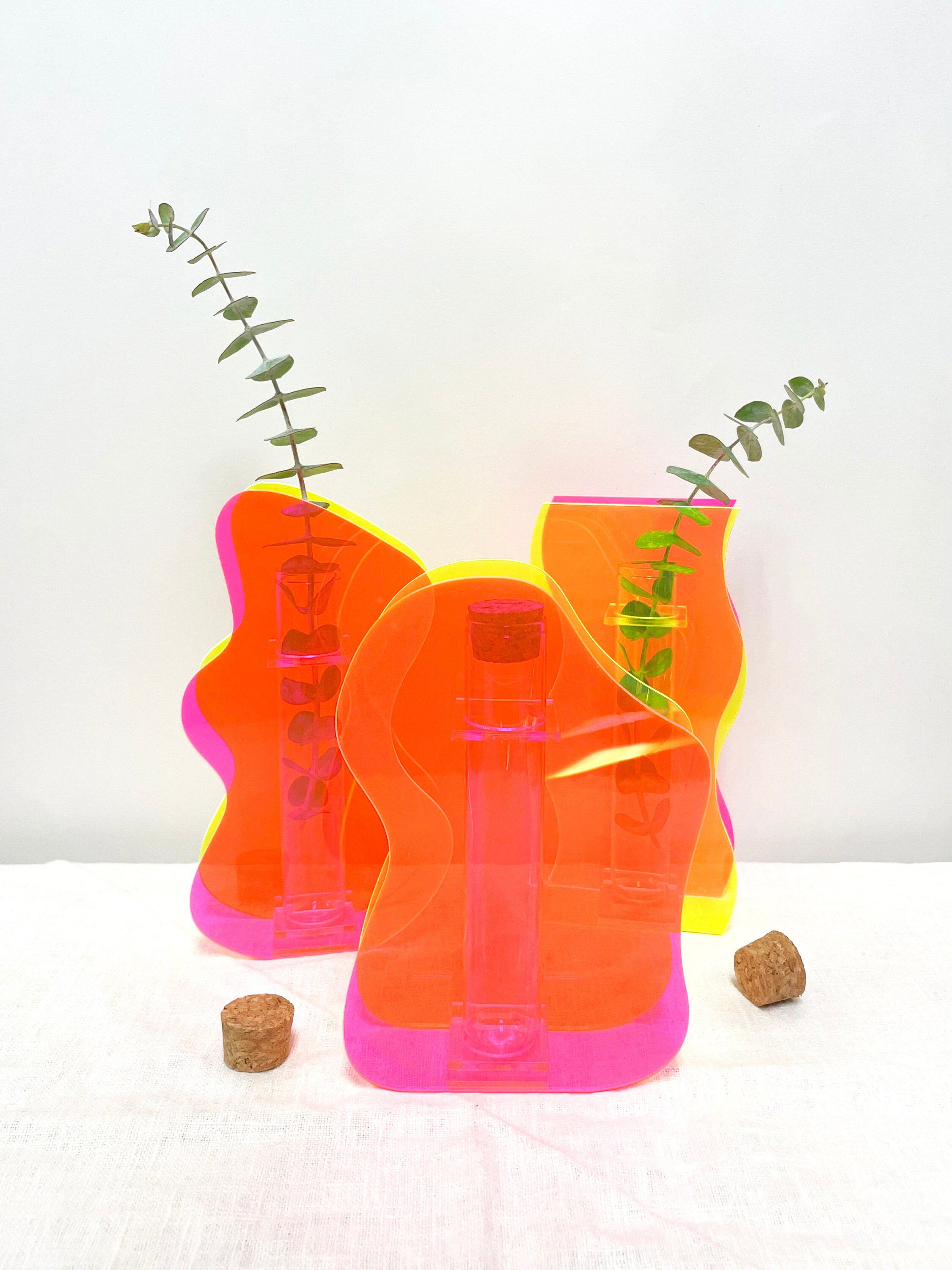 Neon Blob Acrylic Test Tube Stem Vase - Etsy