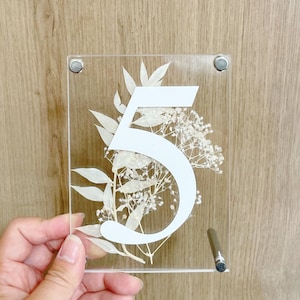 Floral Table Numbers - Etsy