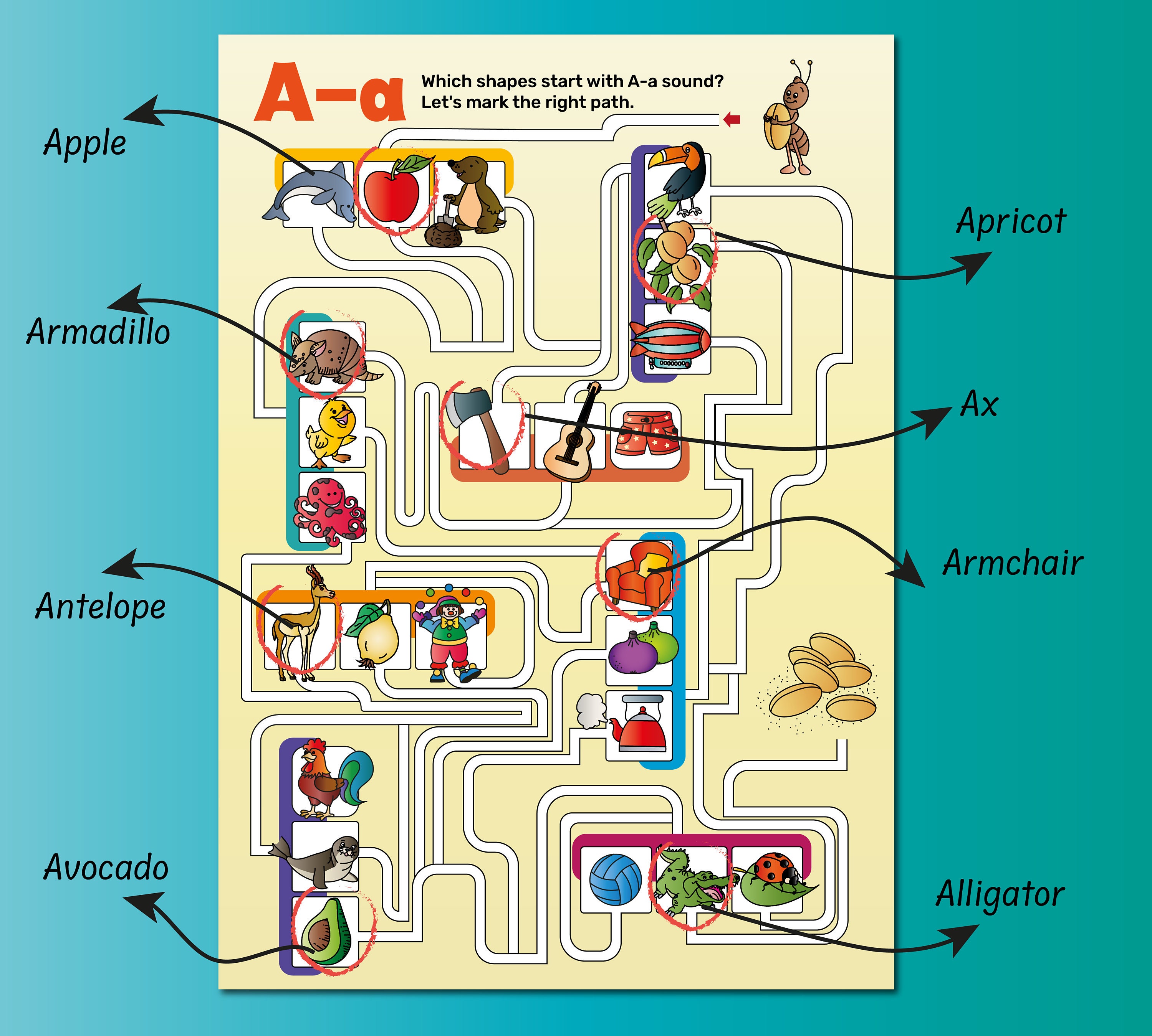 Alphabet Maze Activity Book, Printable for Young Children, Children's ...