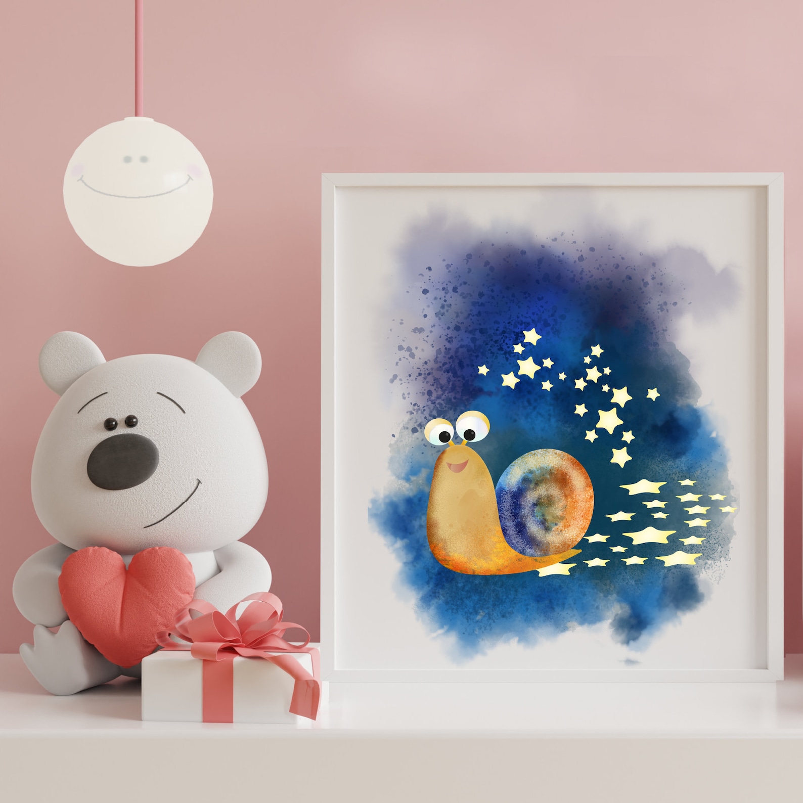 Colorful Snail Painting- Digital Art, Snail Printable, Kids Room Decor ...