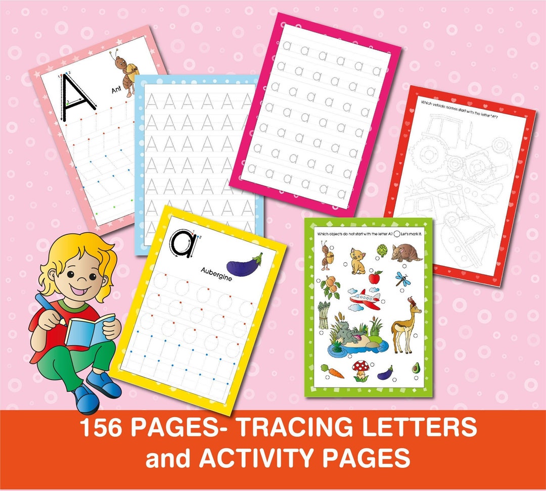 Alphabet Activity Book, Printable Worksheets for Preschoolers, Learn ...