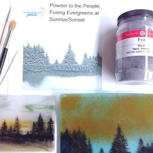 Tutorial Fusing Glass Powder Evergreen Trees at Sunrise Sunset - Etsy ...