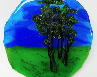 Fused Glass Forest Landscape Art - Etsy