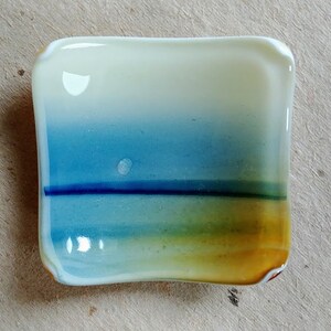 3 Inch Square Handmade Fused Beach Moon Art Small Dish - Etsy