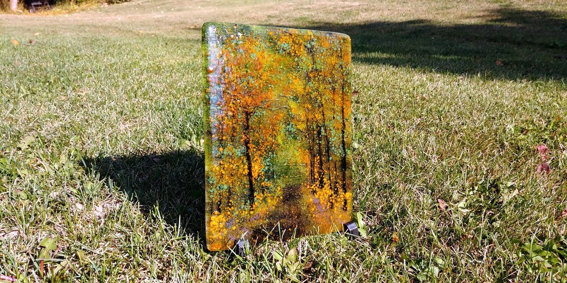 Fused Glass Forest Landscape Art - Etsy