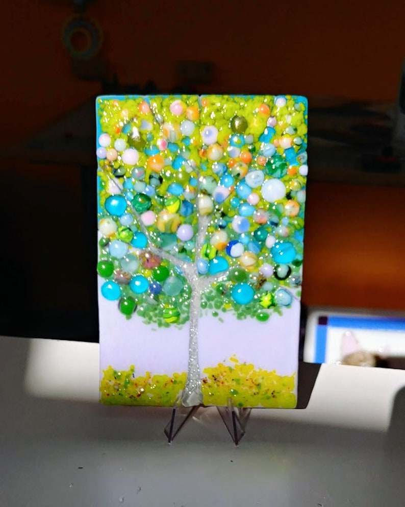 Fused Glass Bubble Tree Landscape Art - Etsy