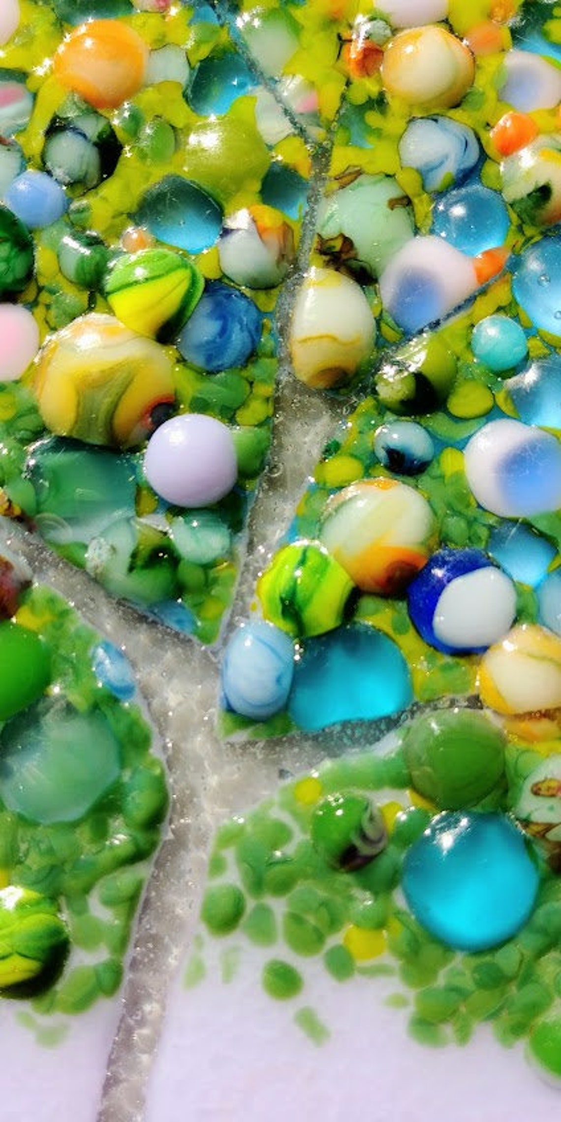 Fused Glass Bubble Tree Landscape Art - Etsy