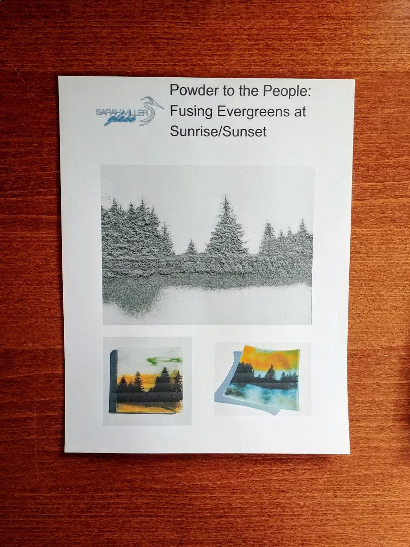 Tutorial Fusing Glass Powder Evergreen Trees at Sunrise Sunset - Etsy ...