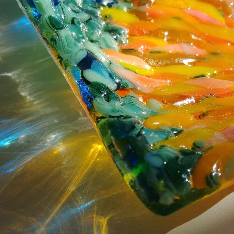 Fused Glass Platter - Etsy Canada