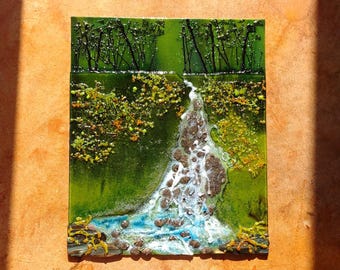Fused Glass Forest Landscape Art - Etsy