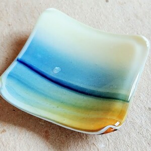 3 Inch Square Handmade Fused Beach Moon Art Small Dish - Etsy