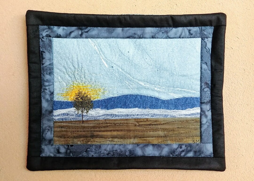 Sunrise Landscape Art Quilt Wall Hanging - Etsy