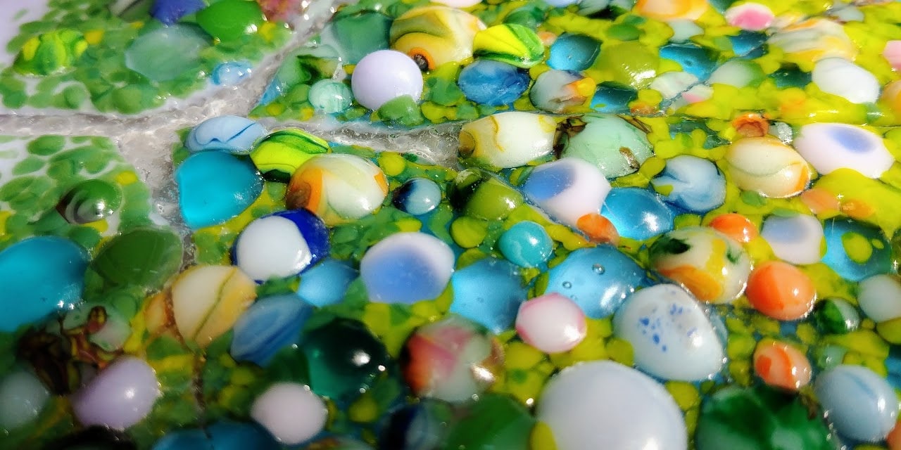 Fused Glass Bubble Tree Landscape Art - Etsy