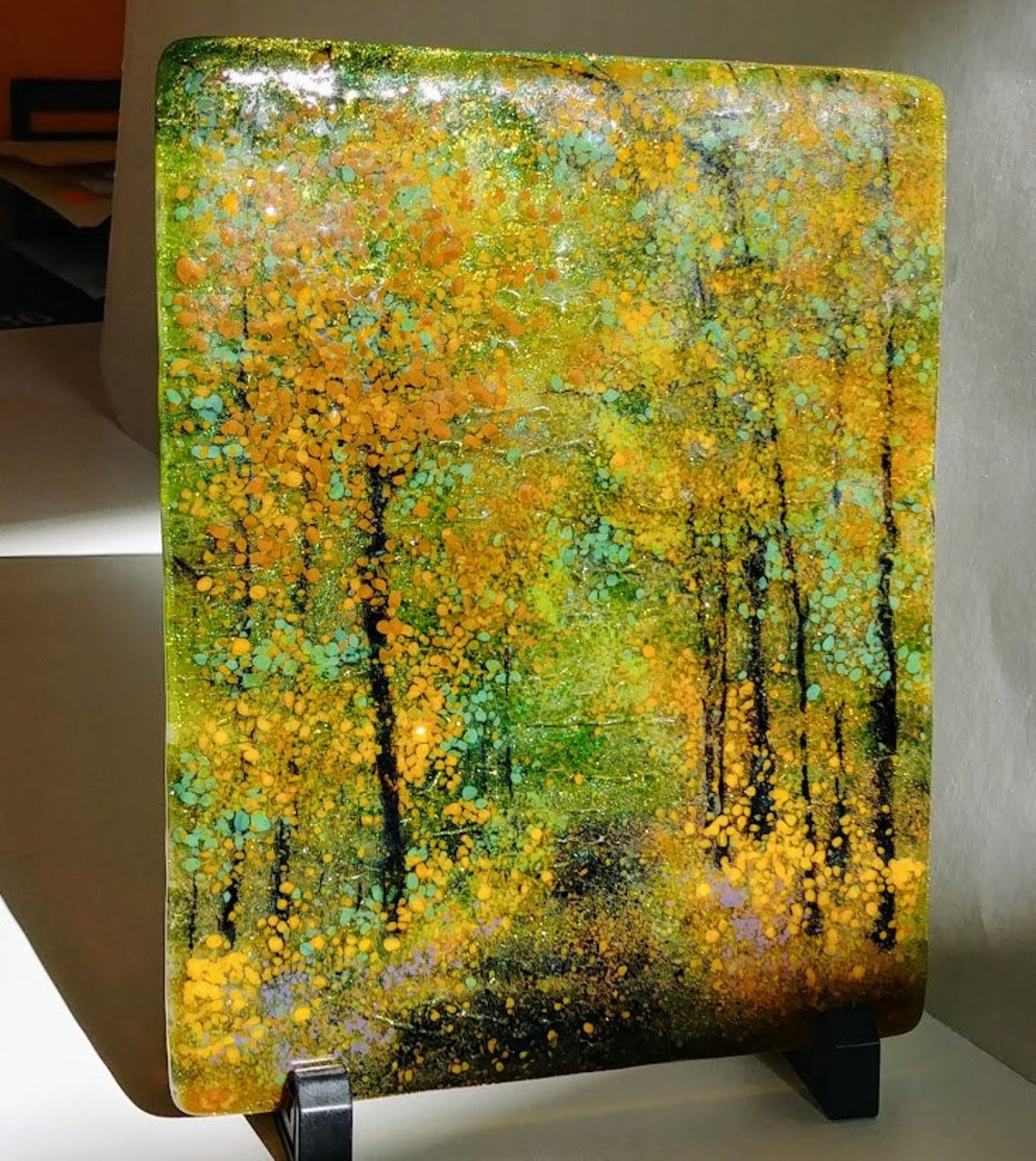 Fused Glass Forest Landscape Art - Etsy