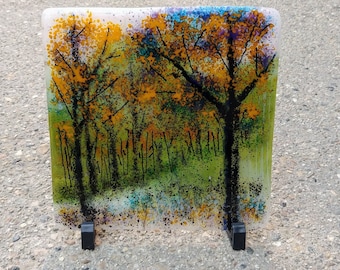 Fused Glass Forest Landscape Art - Etsy