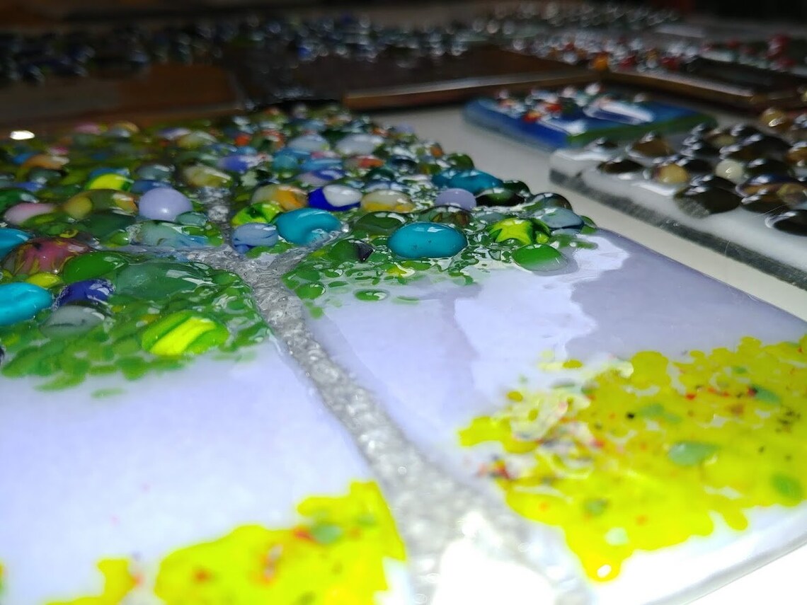 Fusing Cracked Glass Trees Tutorial | Etsy