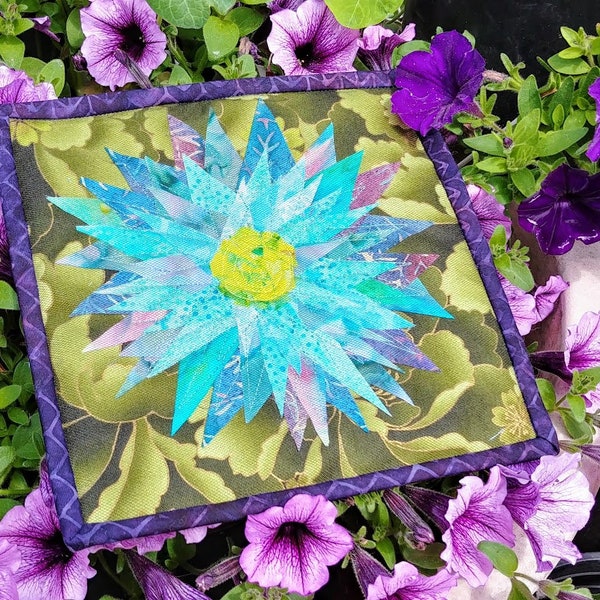 Flower Art Quilt - Etsy