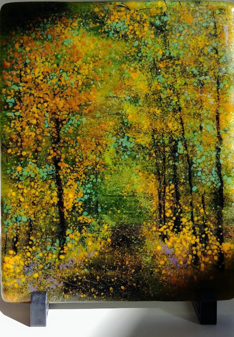 Fused Glass Forest Landscape Art - Etsy