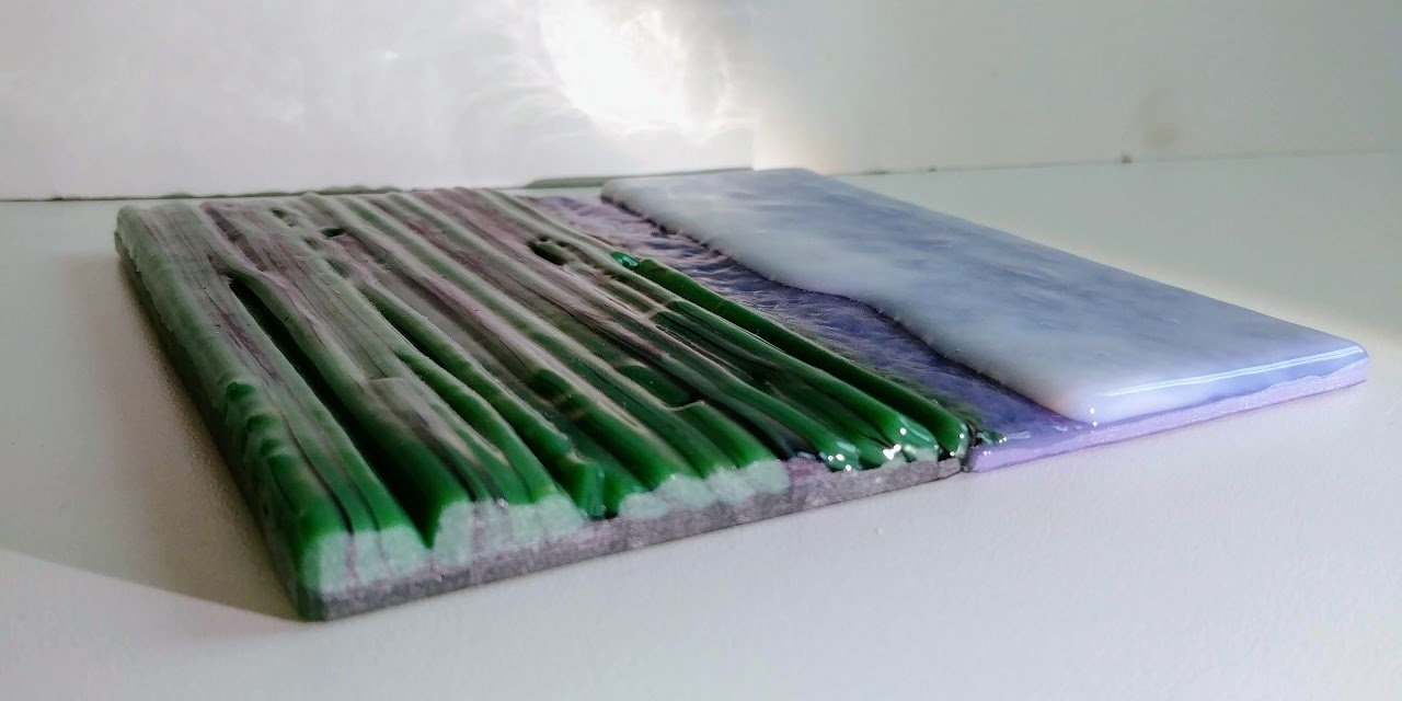 Fused Glass Landscape Art Creston Valley Skimmerhorn Mountains Kootenay ...