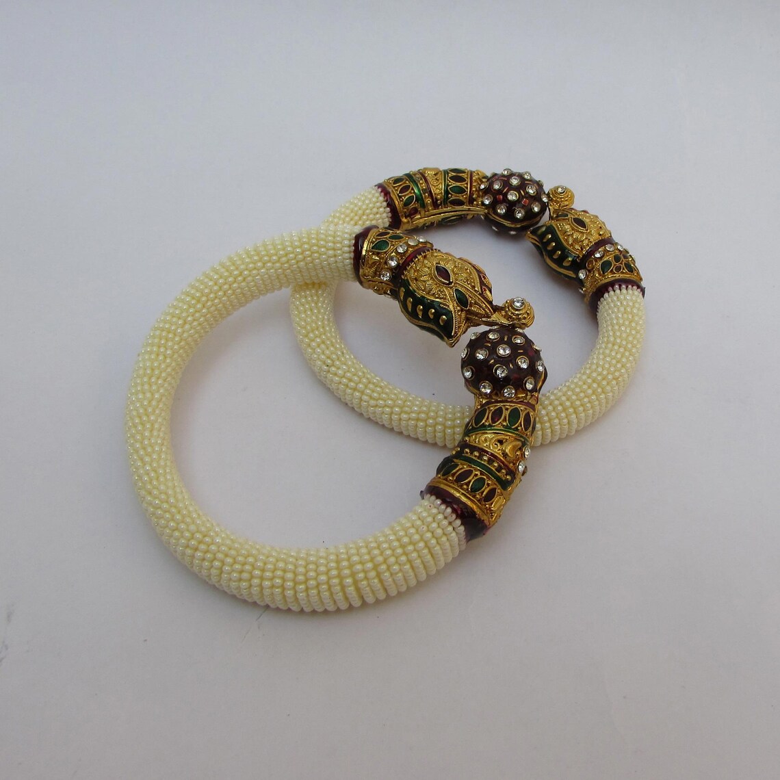 Free Size Beautiful Bangles White Bangles Wedding Bangles | Etsy