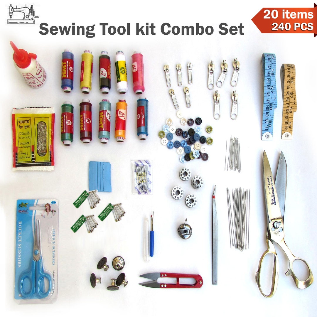 Sewing Tools Kit - Tailoring Tools Kit, 20 Items/240 PCS Sewing Tools ...
