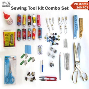 Sewing Tools Kit - Tailoring Tools Kit, 20 Items/240 PCS Sewing Tools ...