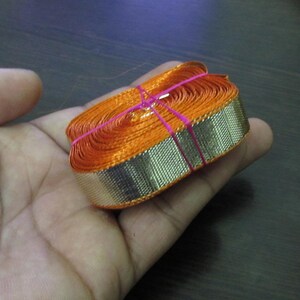 Gota Ribbon, Golden Trim, 0.5 Inches Wide, Length 20 Yard, Indian Gota ...