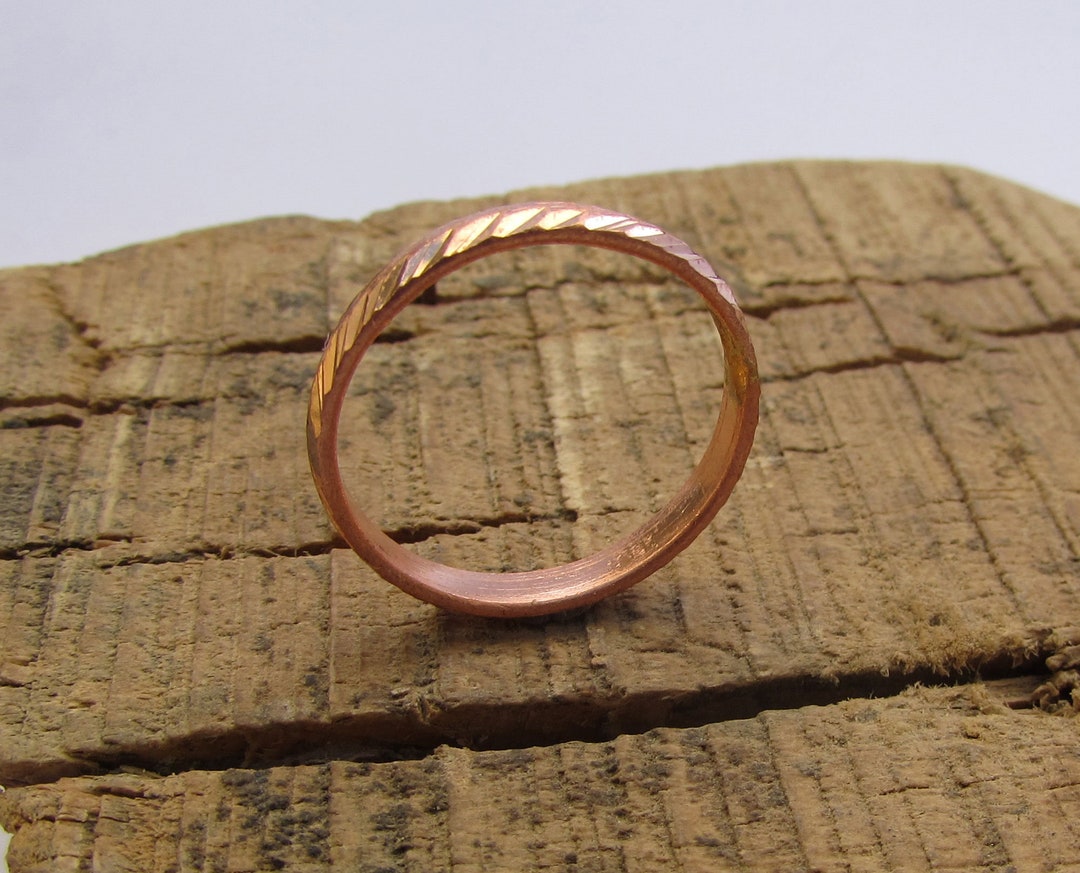 100% Pure Copper Rings Band - Copper Band Ring Polished Copper Band,3 ...