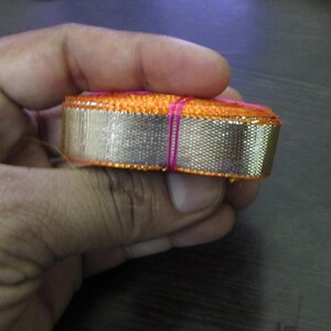 Gota Ribbon, Golden Trim, 0.5 Inches Wide, Length 20 Yard, Indian Gota ...