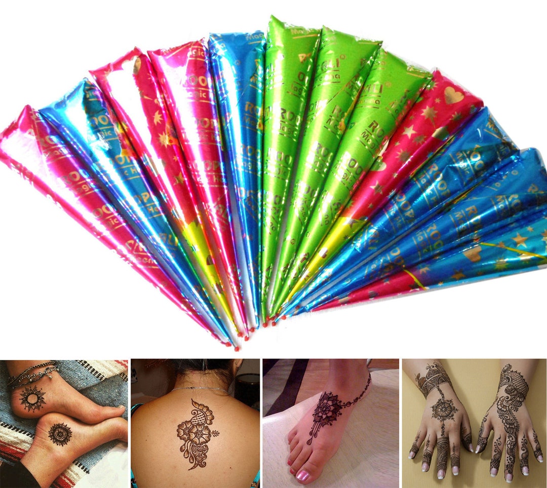 12 Henna Cones Organic Henna Ayurvedic Indian Henna - Etsy