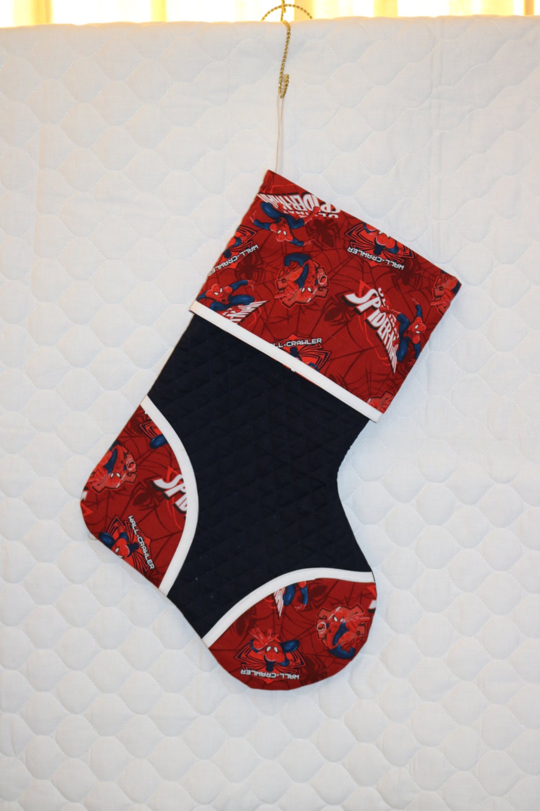 Spiderman Handmade Custom Christmas Stocking - Etsy