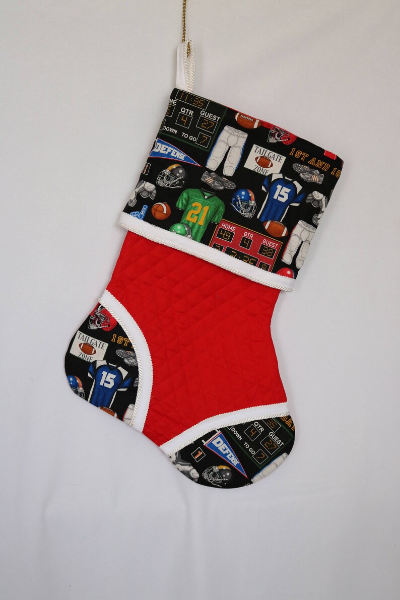 Football Game Day Handmade Custom Christmas Stocking - Etsy