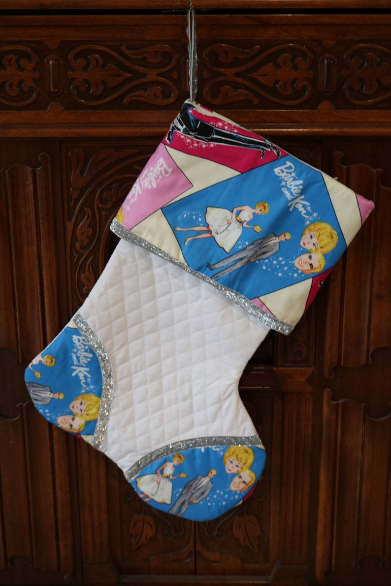 Ken and Barbie 2 Handmade Custom Christmas Stocking - Etsy