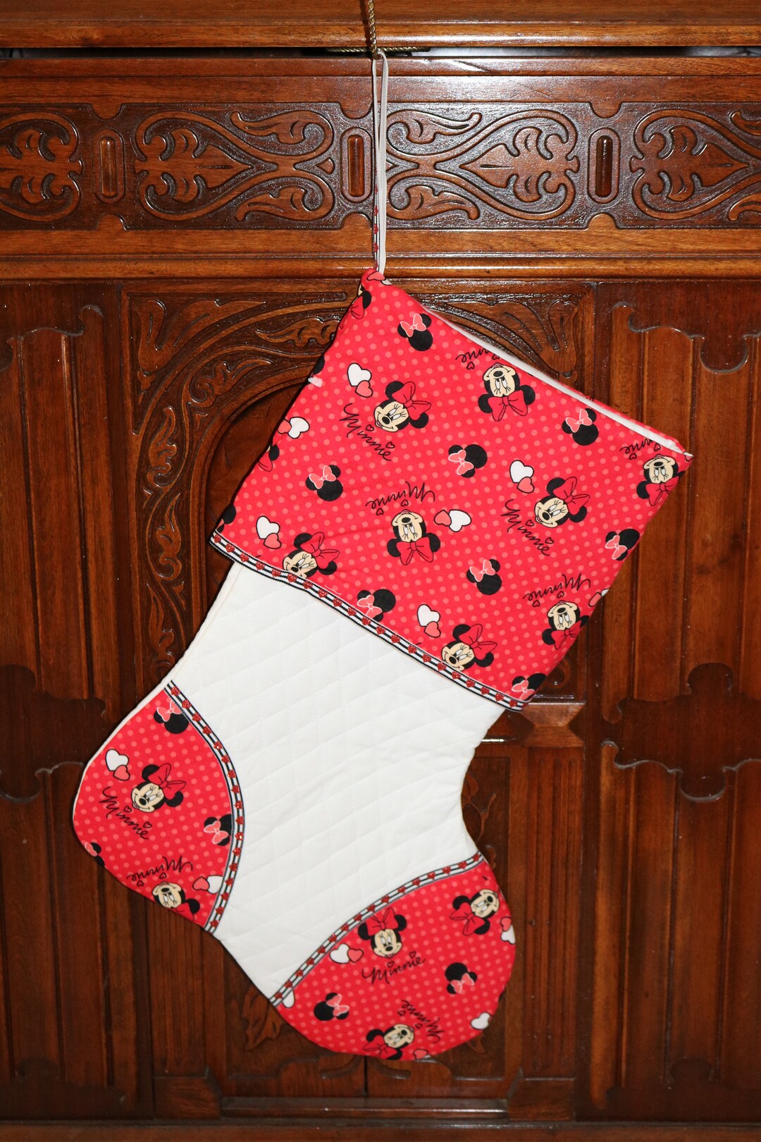 Minnie Mouse Head 2 Handmade Custom Christmas Stocking - Etsy