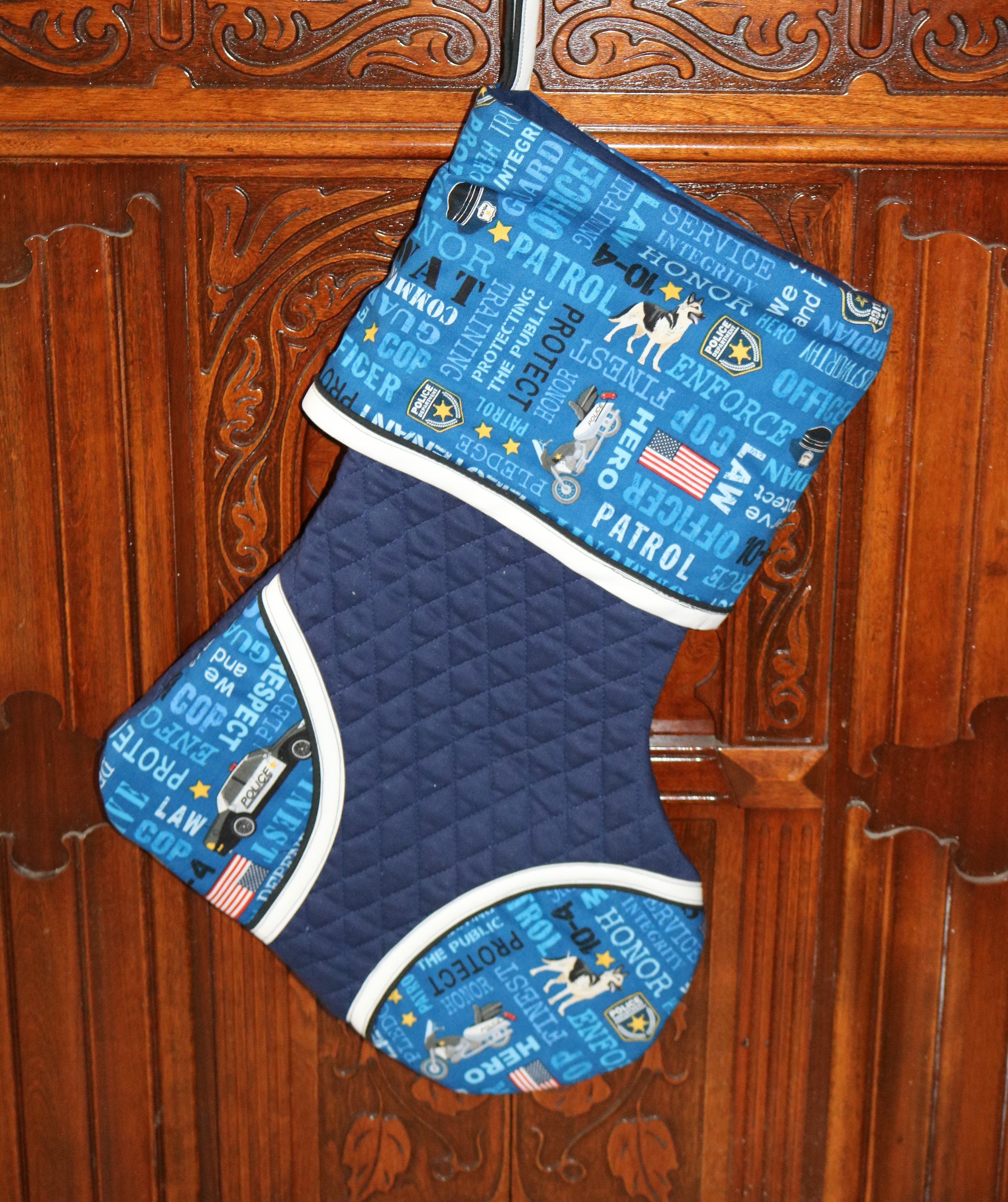 Police Hero 1 Handmade Custom Christmas Stocking - Etsy