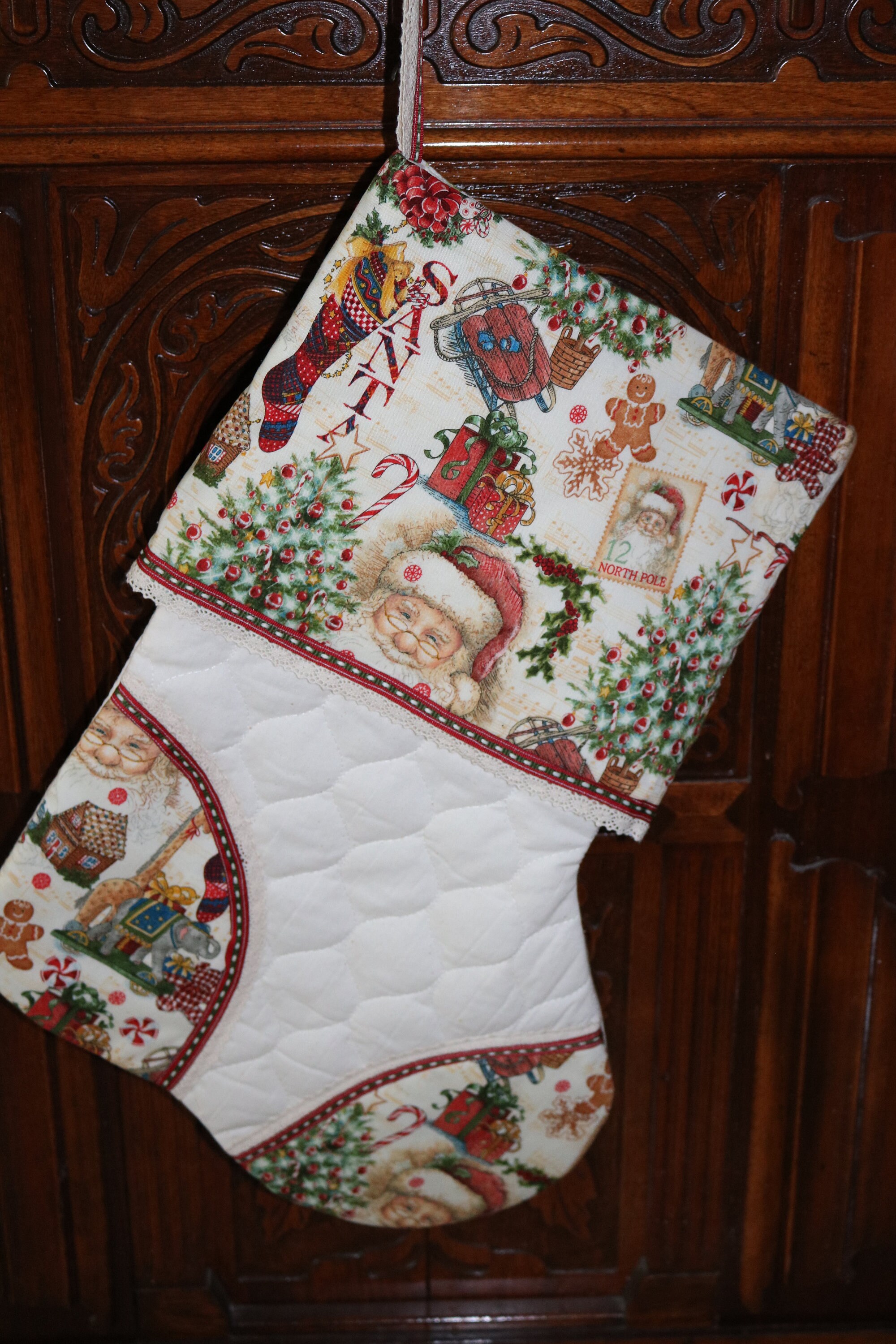 Santa Christmas 2 Handmade Custom Christmas Stocking - Etsy.de