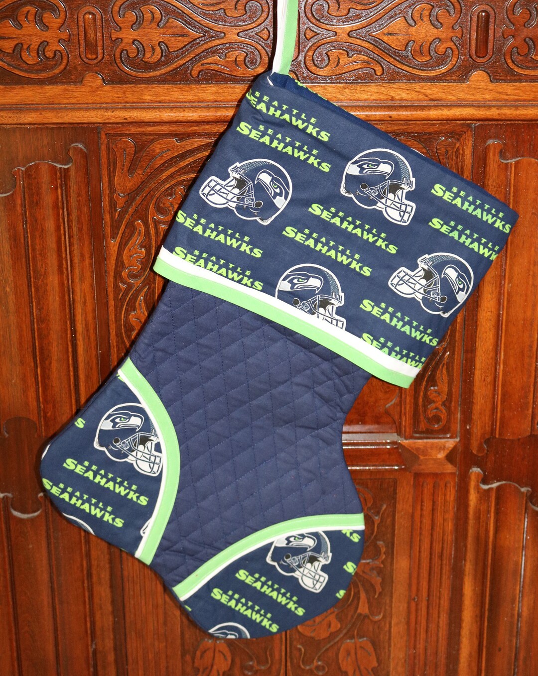 Seattle Seahawks 2 Handmade Custom Christmas Stocking - Etsy
