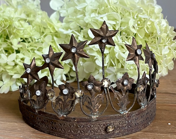 Antique French Paste Glass Crown- French Religious Crown- Antique ...