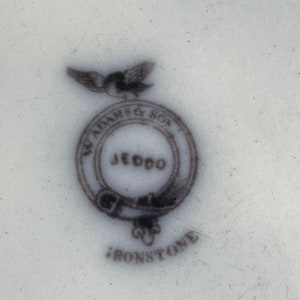 Rare W Adams & Sons Jeddo Ironstone Plate-antique Flow Black Ironstone ...