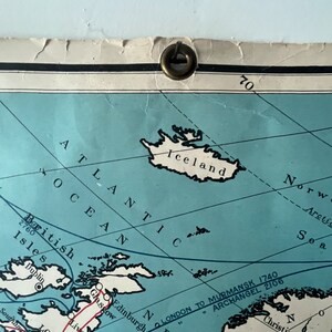 Antique School Map of Asia-new World Series School Map of Asia-linen ...